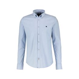 Lerros Herren Langarmhemd "Oxfordhemd, unifarben", blau, Gr. M, 100% Baumwolle, Hemden