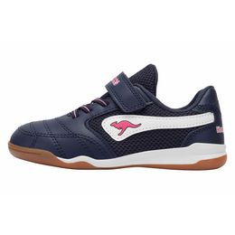 Kangaroos M&auml;dchen Indoorschuh "K-BRACEYARD EV", Gr. 28dk navy, daisy pink, Mesh, Synthetik, Schuhe, Hallenschuh f&uuml;r Kinder und Jugendliche, mit