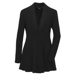 GOLDNER Damen Sweatjacke "Kurzgr&ouml;&szlig;e Leichte Shirtjacke lila mit Stretch", schwarz, festlich, Gr. 24, Obermaterial: 95% Polyester PES. 5% Elasthan