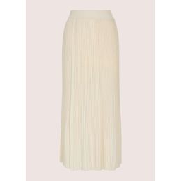 Madeleine Mode MADELEINE Damen Strickkleid "Plissee-Rock Midi-Strickrock mit elastischem Bund, Plissee", wei&szlig;, Modern, Gr. 34, Obermaterial: 75% Viskose CV. 25%