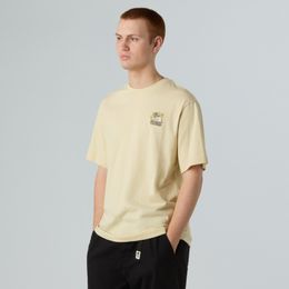 The North Face Herren T-Shirt "M CONNECTED RELAXED SS TEE -GRAPHIC", beige, Gr. S, Obermaterial: 100% Baumwolle, Shirts, sportlicher Stil, mit