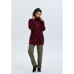 Icepeak Damen Fleecejacke "Icepeak CHELLES"wine, Gr. M, Obermaterial: 100% Polyester, Jacken, mit verstellbarer Kapuze, schnell trocknend, aus