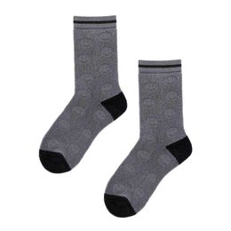 Hudson Damen Socken "Socke Smiley", Gr. 35, schwarz, Obermaterial: 85% Baumwolle CO. 12% Polyamid PA. 3% Elasthan EL., Socken