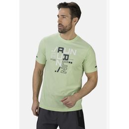 Stooker Men Herren T-Shirt "Jersey T-Shirt Frontprint", gr&uuml;n, Gr. L, Single Jersey, 60% Baumwolle, 40% Polyester, Shirts, Regular Fit Casual Single