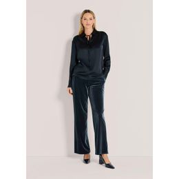 Madeleine Mode MADELEINE Damen Langarmbluse "Bluse Elegante Bluse mit V-Ausschnitt", blau, Modern, Gr. 38, Obermaterial: 95% Viskose CV. 5% Elasthan EL., Blusen,