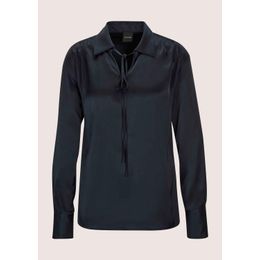 Madeleine Mode MADELEINE Damen Langarmbluse "Bluse Elegante Bluse mit V-Ausschnitt", blau, Modern, Gr. 36, Obermaterial: 95% Viskose CV. 5% Elasthan EL., Blusen,