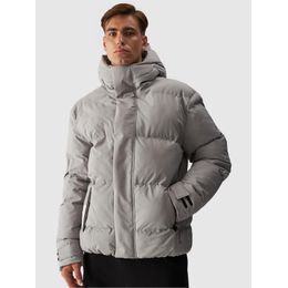 4F Herren Steppjacke, grau, Gr. XL, unifarben, Steppware, Obermaterial: 100% Polyester. Futter: 100% Polyester. Wattierung: 100% Polyester, Jacken
