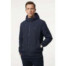 Herren Blousonschwarz sapphire, Gr. S, Calvin Klein Jeans, unifarben, Web, Obermaterial: 100% Polyester, Jacken, Regular Fit, verstellbare Kapuze