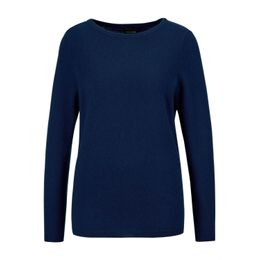 GOLDNER Damen Strickpullover "Feinstrickshirt mit U-Boot-Ausschnitt", blau, Gr. 46, Obermaterial: 100% Kaschmir WS., Pullover, keine/nicht relevant
