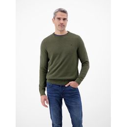 Lerros Herren Strickpullover "Herren Strickpullover in Twist-Struktur"nordic olive, Gr. XXL, 100% Baumwolle, Pullover, Rundhalsausschnitt, weicher