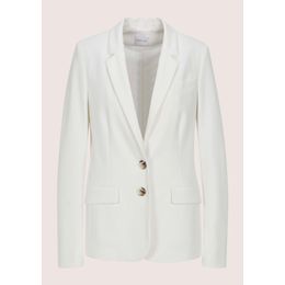 Madeleine Mode MADELEINE Damen Jackenblazer "Blazer Floraler Jersey-Blazer in langer Form", wei&szlig;, Modern, Gr. 40, Obermaterial: 65% Viskose CV. 30% Polyamid PA. 5%