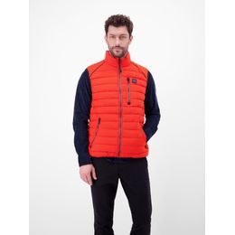 Lerros Herren Steppweste "Steppweste mit F&uuml;tterung, sportiv geschnitten"schwarz vivid rot, Gr. M, 100% Polyester, Westen