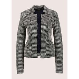 Madeleine Mode MADELEINE Damen Jerseyblazer "Kurzblazer Moderner Jerseyblazer mit Struktur", schwarz, Modern, Gr. 46, Obermaterial: 70% Polyester PES. 27% Viskose
