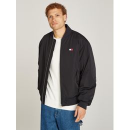 Tommy Jeans Herren Bomberjacke "TJM ENTRY BADGE BOMBER EXT", schwarz, Gr. M, Web, Obermaterial: 100% Polyester, Jacken