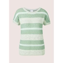 Madeleine Mode MADELEINE Damen Longpullover "Pullover Kurzarm-Pullover mit Glanz-Effekt", silber, Modern, Gr. 36, Obermaterial: 89% Baumwolle CO. 5% Polyester PES.