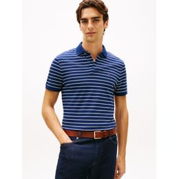 Tommy Hilfiger Herren Poloshirt "1985 REGULAR POLO", blau, Gr. S, Piqu&eacute;, Obermaterial: 96% Baumwolle, 4% Elasthan, Shirts, aus Piqu&eacute;