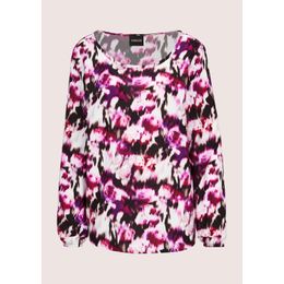 Madeleine Mode MADELEINE Damen Schlupfbluse "Blusenshirt Elegante Viskosebluse mit Allover-Druck", schwarz, Modern, Gr. 38, Obermaterial: 100% Viskose CV., Blusen,