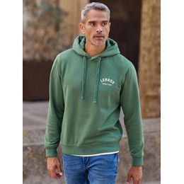Lerros Herren Hoodie "Sweatshirt Hoodie mit Kapuze mit Tunnelzug"schwarz sage gr&uuml;n, Gr. XXXL, 50% Baumwolle, 50% Polyester, Sweatshirts, Weiches