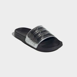Damen Badesandale "ADILETTE SHOWER SLIDES", adidas Sportswear, Gr. 39, silber, Synthetik, Schuhe, Badelatschen