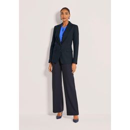 Madeleine Mode MADELEINE Damen Jackenblazer "Blazer Eleganter Einreiher mit Reverskragen", blau, Modern, Gr. 34, Obermaterial: 66% Polyester PES. 28% Viskose CV. 6%