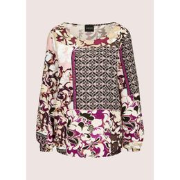 Madeleine Mode MADELEINE Damen Schlupfbluse "Blusenshirt Viskosebluse mit floralem Muster-Mix", pink, Modern, Gr. 46, Obermaterial: 100% Viskose CV., Blusen,