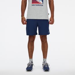 New Balance Herren Laufshorts "SPORT ESSENTIAL SHORT 7", blau, Gr. XXL, Stoff, Obermaterial: 100% Polyester, Hosen, mit feuchtigkeitsabweisender