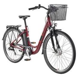E-Bike Telefunken "Multitalent RC822" Gr. 48, rot (weinrot, schwarz), Elektrofahrr&auml;der, 48cm, 28 Zoll (71,12cm), Elektrofahrrad, Damen Herren, 28 Zoll, 36,9 V, 531,3 Wh Akku, Pedelec, Topseller