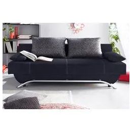 Jockenh&ouml;fer Schlafsofa JOCKENH&Ouml;FER GRUPPE "Nancy, B: 190 cm, Liegefl. 121x190 cm", schwarz, B:190cm H:81cm T:81cm, Luxus-Microfaser ALCATOP (100% Polyester);R&uuml;ckenkissen: 58% Polypropylen, 42% Polyester, Sofas, Schlafsofa, mit Bettfunktion & Bettkasten