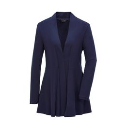 GOLDNER Damen Sweatjacke "Leichte Shirtjacke lila mit Stretch", blau, festlich, Gr. 52, Obermaterial: 95% Polyester PES. 5% Elasthan EL.,