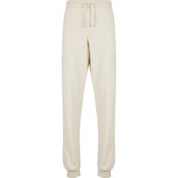 Urban Classics Herren Stoffhose "Urban Classics Light Terry Basic Sweatpants"sandwei&szlig;, Gr. M, unifarben, 95% Baumwolle, 5% Elasthan, Hosen