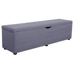 Hockerbank Home Affaire "Standard", blau (blau, grau), B:120cm H:42cm T:40cm, Struktur fein (100% Polyester) f&uuml;r Bett &raquo;Classico&laquo;, &raquo;Piazza&laquo;, &raquo;Premium&laquo; und &raquo;Vega&laquo;;Struktur (100% Polyester) f&uuml;r Bett &raquo;Crato&laquo; und &raquo;Lucina&laquo;;Struktur (60% Baumwolle, 40% Leinen) f&uuml;r Bett &raquo;Kiss&laquo;;Kunstleder f&uuml;r Bett &raquo;Natura&laquo;;Struktur (100% Polyester) f&uuml;r Bett &raquo;Nordica&laquo;, Hocker, Breite 120cm oder 160cm, auch als Garderobenban