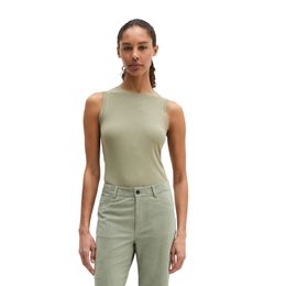 Marc O'Polo MARC O'POLO Damen T-Shirt "aus Rippjersey", gr&uuml;n, Gr. XL, unifarben, Obermaterial: 64% Lyocell, 31% Baumwolle, 5% Elasthan, Shirts