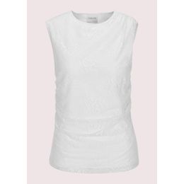 Madeleine Mode MADELEINE Damen Kurzarmshirt "Shirt Shirt", wei&szlig;, Modern, Gr. 44, Obermaterial: 100% Polyester PES., Shirts, Edles Spitzentop mit Jerseyfutter und