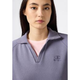 Champion Damen Sweatshirt "ICONS Wash Polo Neck Sweatshirt", grau, Gr. L, Obermaterial: 70% Baumwolle, 30% Polyester, Sweatshirts, mit