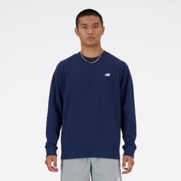 New Balance Herren Sweatshirt "SPORT ESSENTIALS FRENCH TERRY CREW", blau, Gr. XL, Obermaterial: 60% Baumwolle, 40% Polyester, Sweatshirts, mit