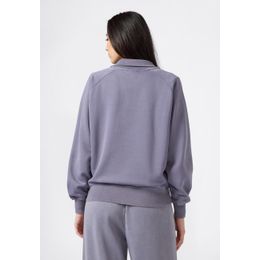 Champion Damen Sweatshirt "ICONS Wash Polo Neck Sweatshirt", grau, Gr. M, Obermaterial: 70% Baumwolle, 30% Polyester, Sweatshirts, mit