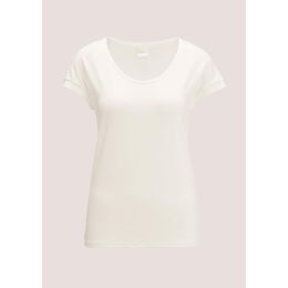 Madeleine Mode MADELEINE Damen Kurzarmshirt "Jerseybluse Elegantes Viskose-Oberteil", wei&szlig;, Modern, Gr. 38, Obermaterial: 95% Viskose CV. 5% Elasthan EL., Shirts,