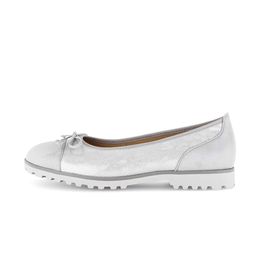 Gabor Damen Ballerina "Sportliche Ballerina", Gr. 37,5, silber, Schuhe