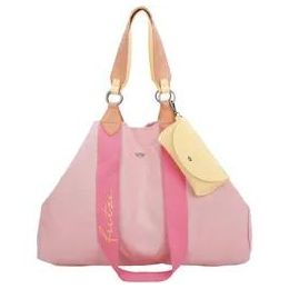 Henkeltasche Fritzi aus Preussen "Izzy", Damen, Gr. B/H/T: 16cm x 36cm x 50cm, pink (pink, rosa), Baumwolle, unifarben, Taschen, aus veganen Materialien