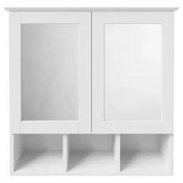 Spiegelschrank Welltime "SYLT", wei&szlig;, B:65cm H:62cm T:20cm, FSC-zertifizierter Holzwerkstoff, Glas, MDF, Schr&auml;nke, Spiegelschrank, Badm&ouml;bel, Breite 65cm