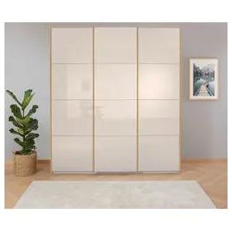 Schwebet&uuml;renschrank Rauch "Kleiderschrank Schrank Garderobe KOLUNA mit hochwertiger Glasfront", beige (eiche artisan, glas beige (champagner)), B:203cm H:229cm T:62cm, Holzwerkstoff, Schr&auml;nke, Schwebet&uuml;renschrank, Breiten 203/271/315/360 cm H&ouml;hen 210/229 cm MADE IN GERMANY
