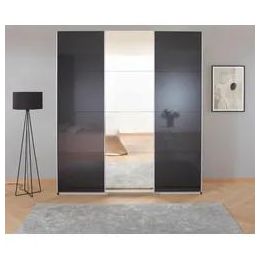 Schwebet&uuml;renschrank Rauch "Kleiderschrank Schrank Garderobe KOLUNA Hochglanz-Front und Spiegel", grau (graumetallic, hochglanz effektgrau), B:203cm H:210cm T:62cm, Holzwerkstoff, Schr&auml;nke, Schwebet&uuml;renschrank, Breiten 203/271/315/360 cm H&ouml;hen 210/229 cm MADE IN GERMANY