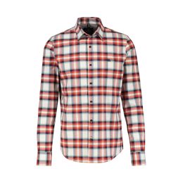 Lerros Herren Karohemd "Karohemd in weicher Flanellqualit&auml;t", orange, Gr. 5XL, 98% Baumwolle, 2% Elasthan, Hemden