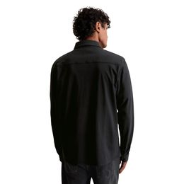 Marc O'Polo Herren Langarmhemd "relaxed fit aus reiner Bio-Baumwolle", schwarz, Gr. S, MARC O'POLO DENIM, Jersey, Obermaterial: 100% Baumwolle, Hemden