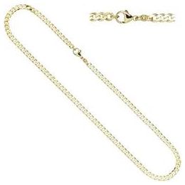 Goldkette Jobo, gold (gelbgold 333), Halsketten, Damen, Gelbgold 333, L: 50, Goldkette, Panzerkette 333 Gold 50 cm