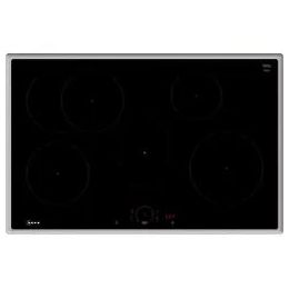 Neff Induktions-Kochfeld "T58SHF1L0", grau (silberfarben), B:80,2cm H:5,5cm T:52,3cm, Kochfelder, mit virtueller Twist Touch Bedienung
