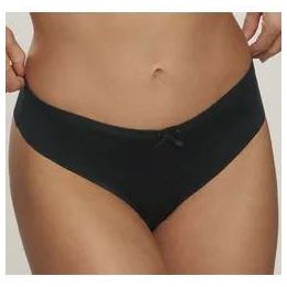 String s.Oliver, Damen, Gr. 36/38, schwarz, Microtouch, Obermaterial: 65% Polyamid, 35% Elasthan, Unterhosen String, SEAMLESS mit nahtloser Verarbeitung und h&uuml;bscher Spitzenborte