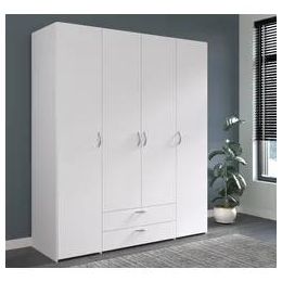 Kleiderschrank Parisot "Daily 1", wei&szlig;, B:160cm H:185cm T:51cm, Holzwerkstoff, Schr&auml;nke, Kleiderschrank