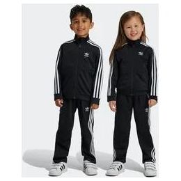 Trainingsanzug Adidas ORIGINALS "ADICOLOR FIREBIRD KIDS", Jungen, Gr. 110, schwarz, Obermaterial: 100% Polyester, Sportanz&uuml;ge Trainingsanzug