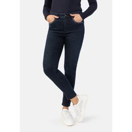 STOOKER WOMEN Damen 5-Pocket-Jeans "Rio Fexxi Move Denim Skinny Fit Jeans", blau, Gr. 40, Denim/Jeans, 82% Baumwolle, 17% Polyester, 1% Elasthan,